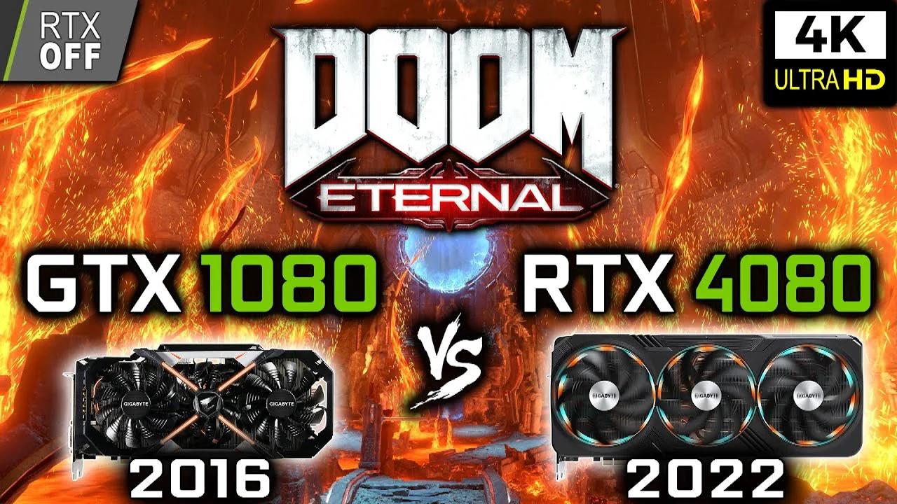 GTX 1080 vs RTX 4080 in DOOM Eternal | 4K - Benchmark