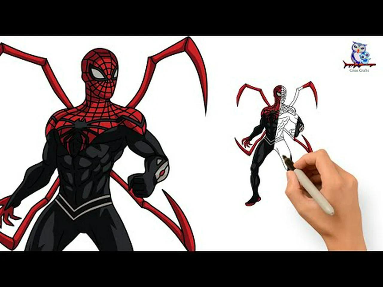 How To Draw The Superior Spider-Man Marvel - Tutorial