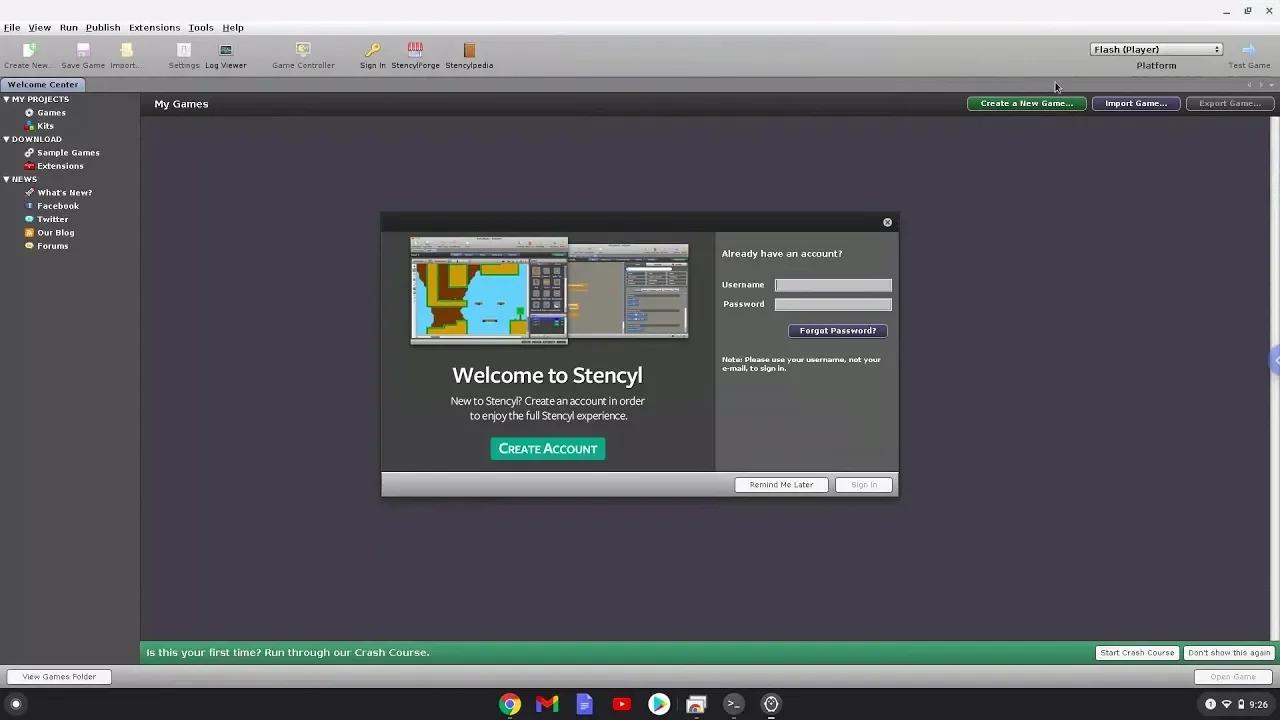 How to install Stencyl 4.0 on a Chromebook