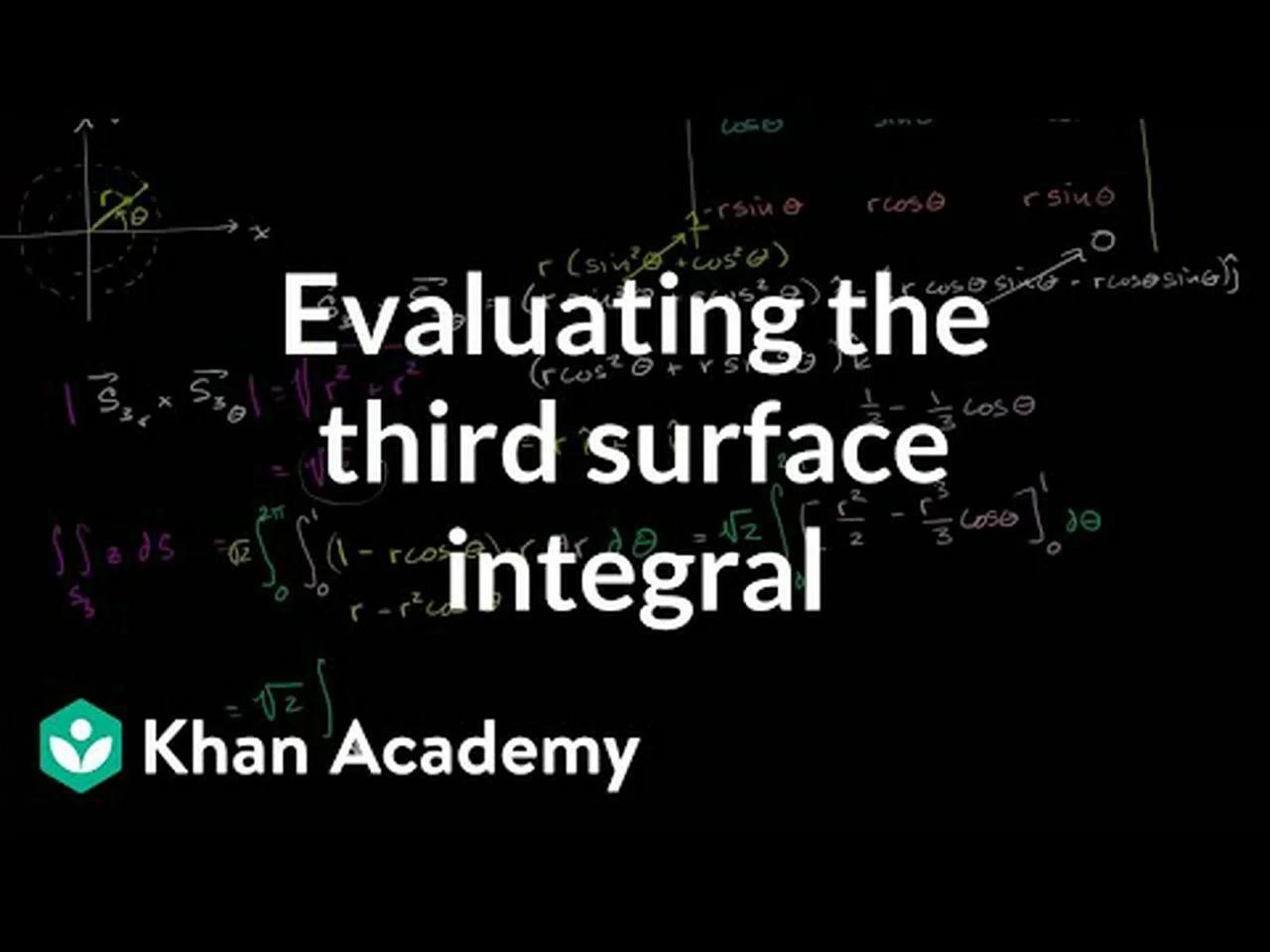 Surface integral ex3 part 4: Home stretch | Multivariable Calculus | Khan Academy
