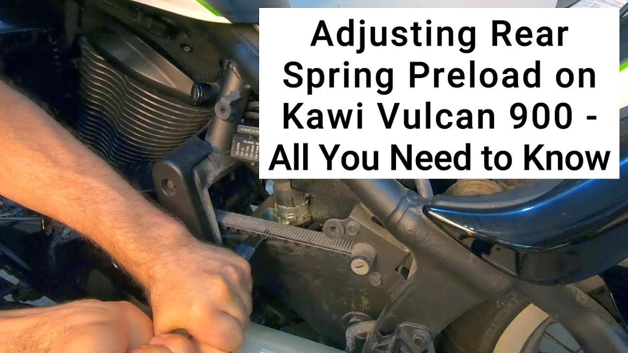 How to Adjust the Rear Spring Preload on Kawi Vulcan 900 - Step-by-step ...