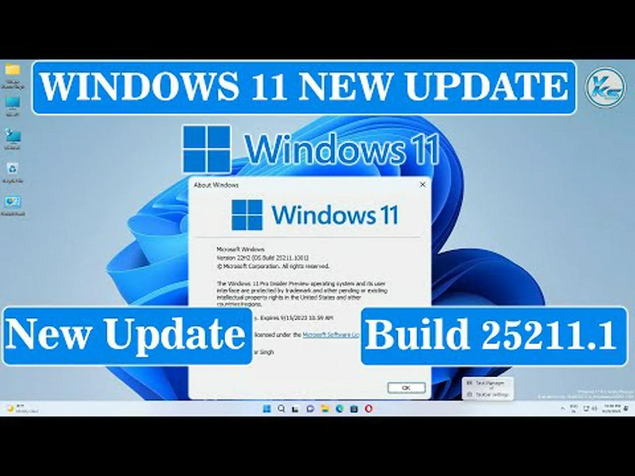 Windows 11 New Update 29-09-2022 | How To Update Windows 11 Build 25211.1