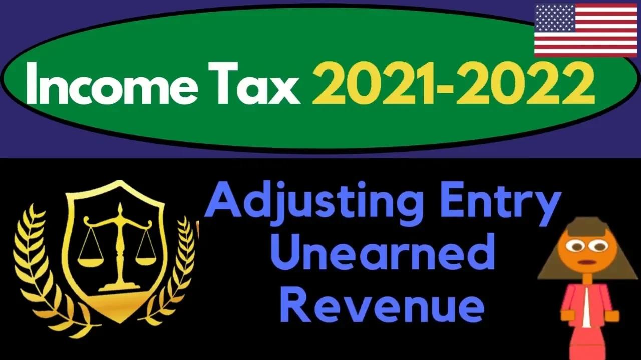 Adjusting Entry Unearned Revenue 6 Adjusting Journal Entries