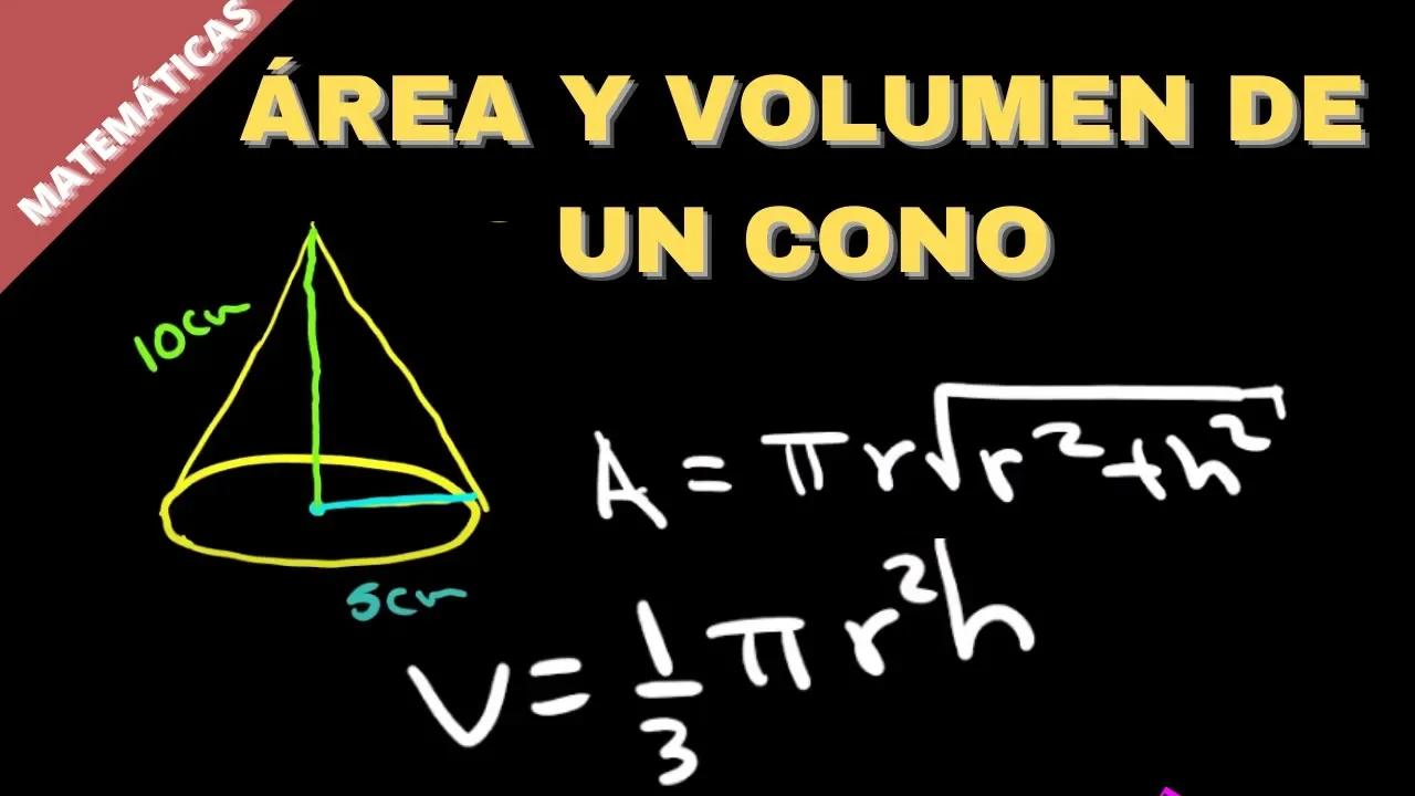 👉 ÁREA Y VOLUMEN DE UN CONO 📝