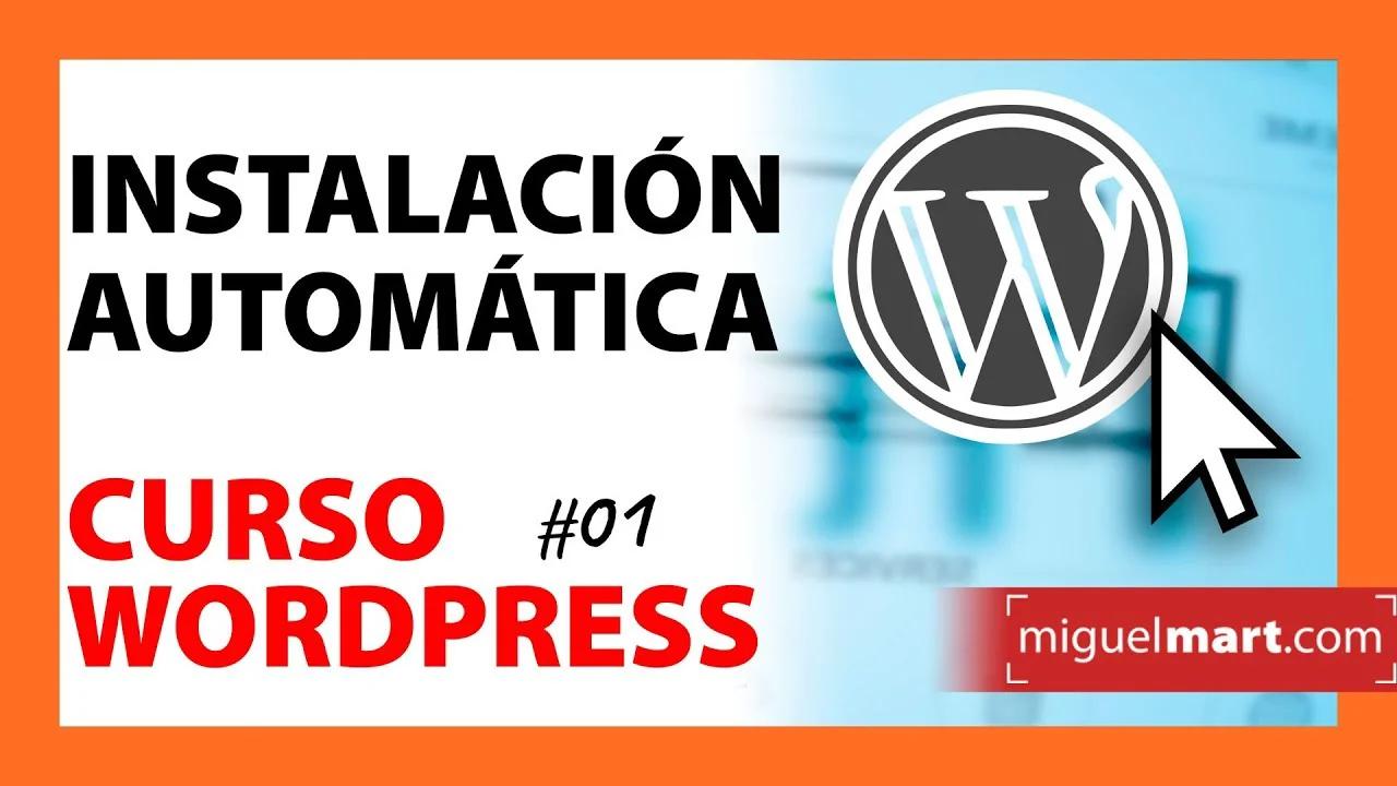 Curso WORDPRESS 01 Instalación automática en WebEmpresa