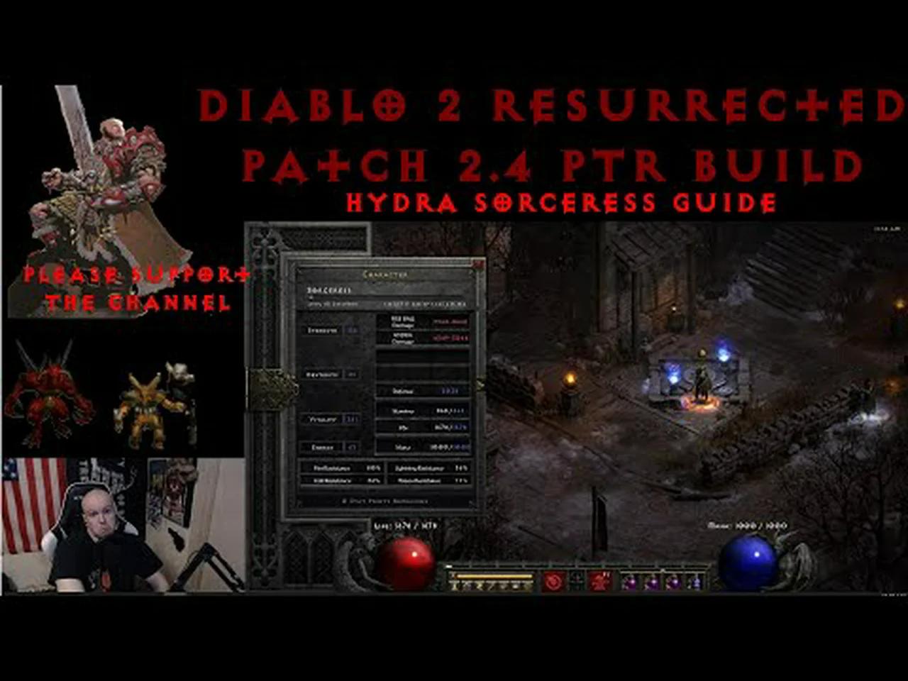 NEW Hydra Fire Ball Sorceress Build | Diablo 2 Resurrected 2.4 PTR