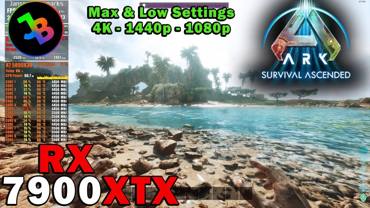 ARK: Survival Ascended | RX 7900 XTX | Ryzen 7 5800X3D | 4K - 1440p ...