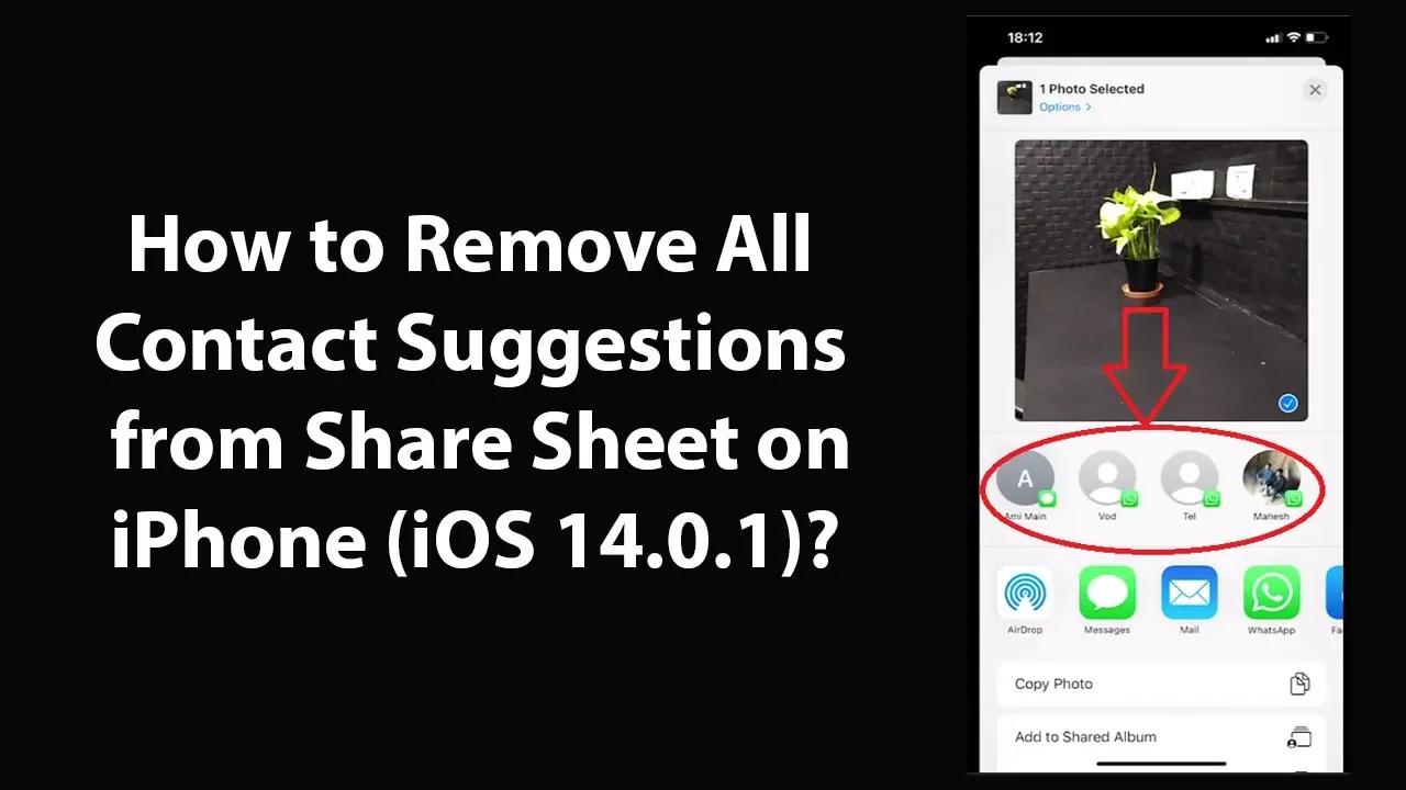 How to Remove All Contact Suggestions from Share Sheet on iPhone (iOS ...