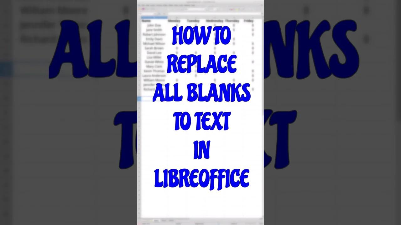 Replace Blank Cells With Data In Libreoffice Libreoffice Linux Tipsandtricks