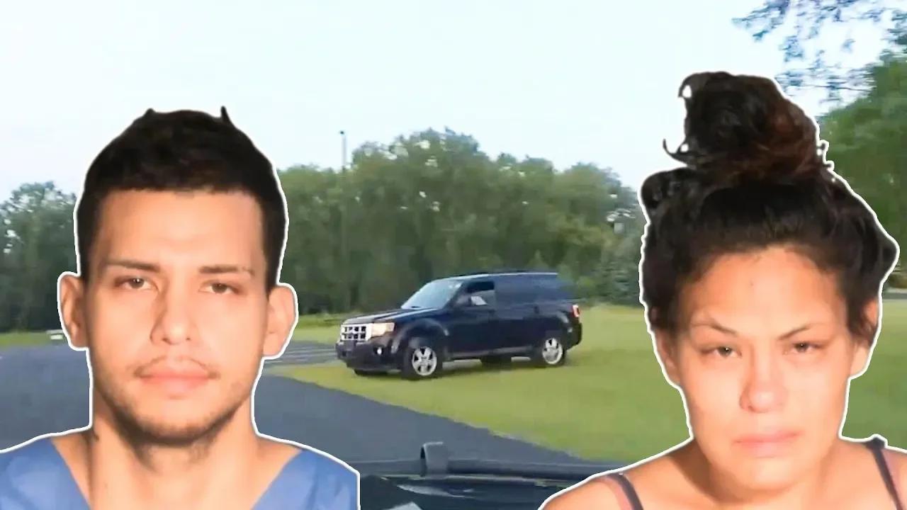 Police Chase Suspects Try To Escape In A Stolen Ford Escape