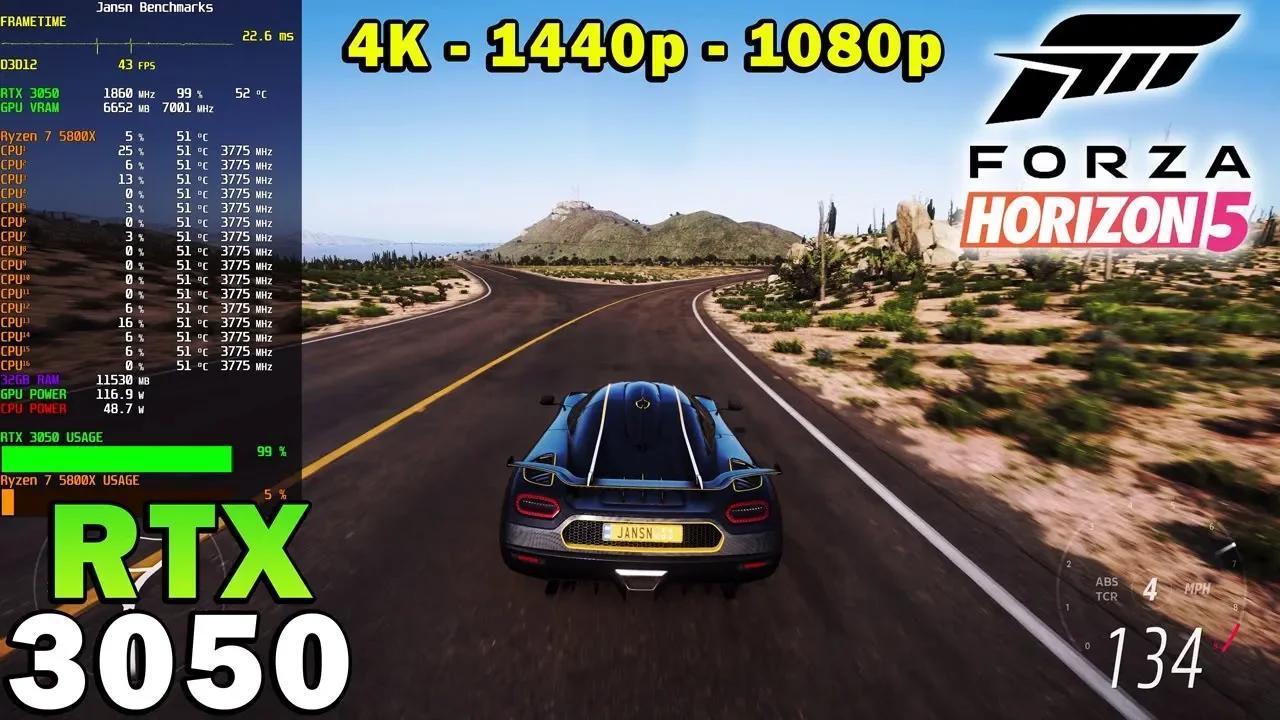 Forza Horizon 5 | RTX 3050 | Ryzen 7 5800X | 4K - 1440p - 1080p | Ultra ...