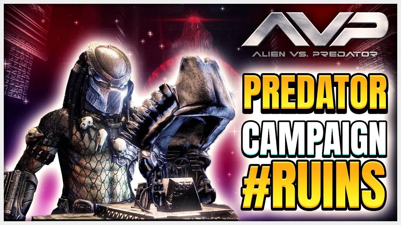 Aliens Vs Predator - Ruins (Predator Campaign) 2K 60ᶠᵖˢ - Game ...