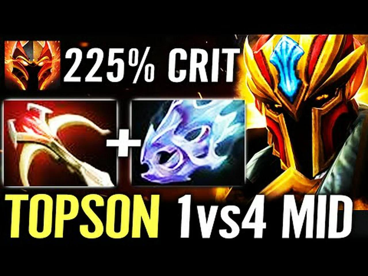 🔥 TOPSON Dragon Knight MID — 1vs4 Daedalus + Moonshard Pro Style MAX ...