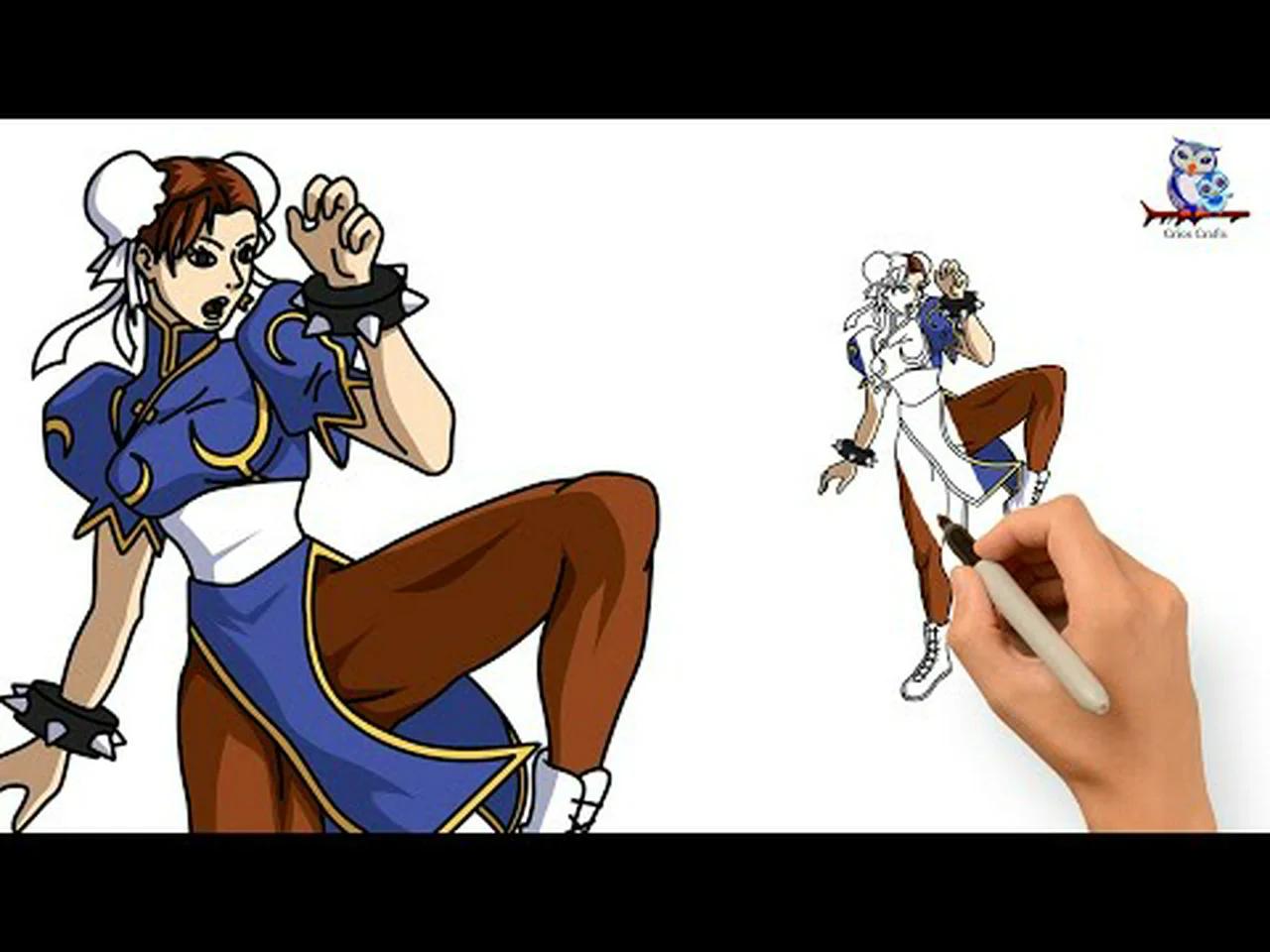 How to Draw Chun - Li Street Fighter - Art Tutorial