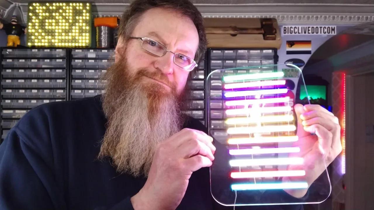 Close look at an LED "neon" colour sample panel
