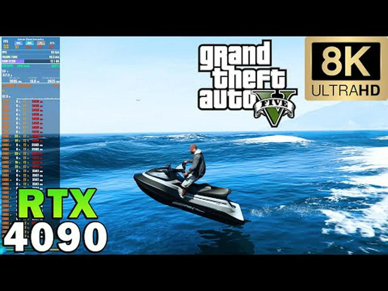 GTA 5 in 8K Ultra Graphics | RTX 4090 | Ryzen 9 7950X