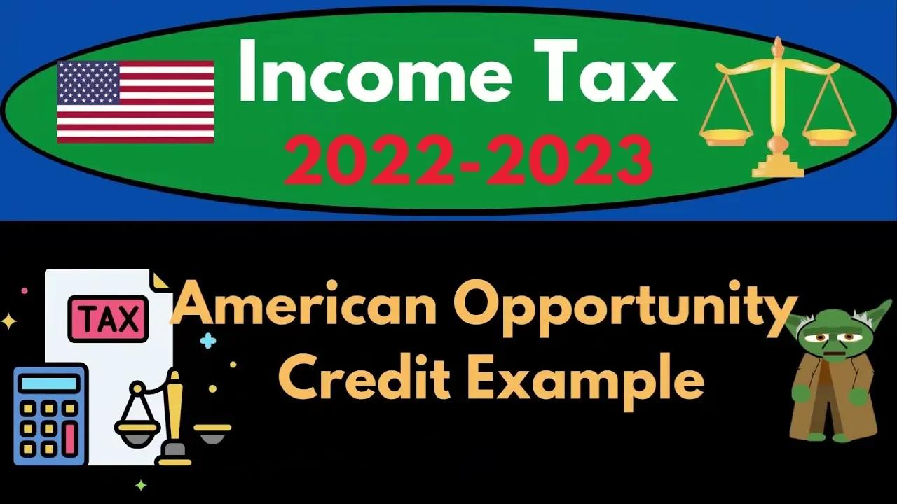 American Opportunity Credit Example 8835 Income Tax Preparation 2022 - 2023