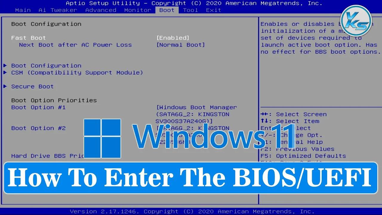 How To Enter BIOS / UEFI On Windows 11