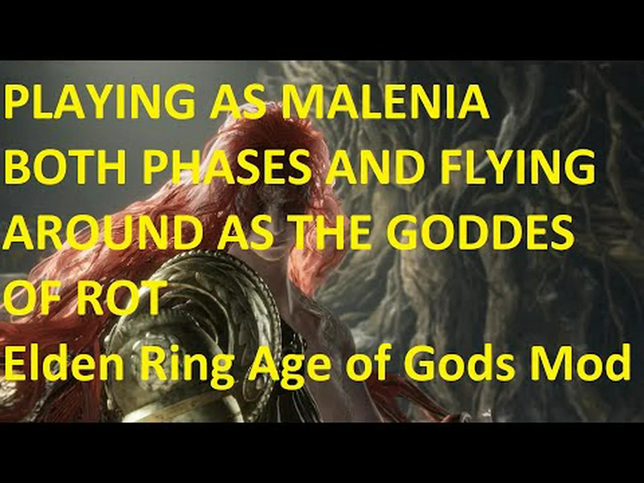 Elden Ring Playing as Malenia 1st and 2nd Phase and Flying around with ...