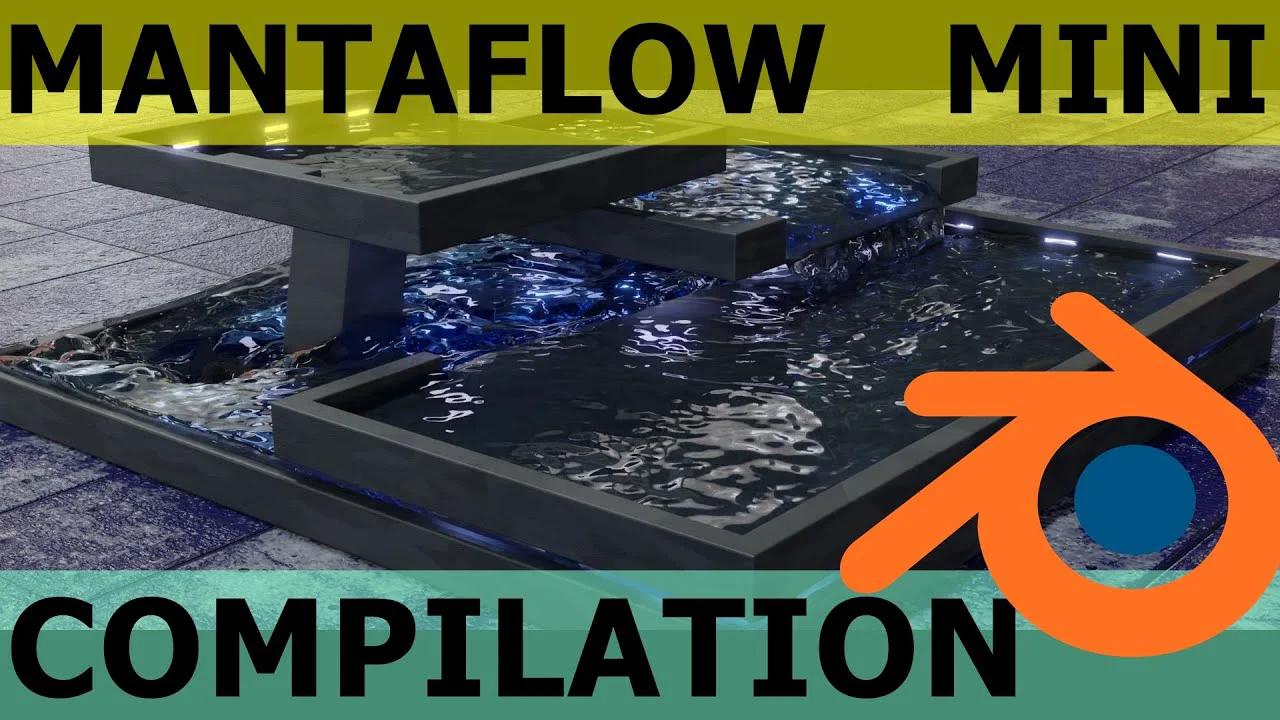 Mini Mantaflow Fluid Simulation Compilation - Blender