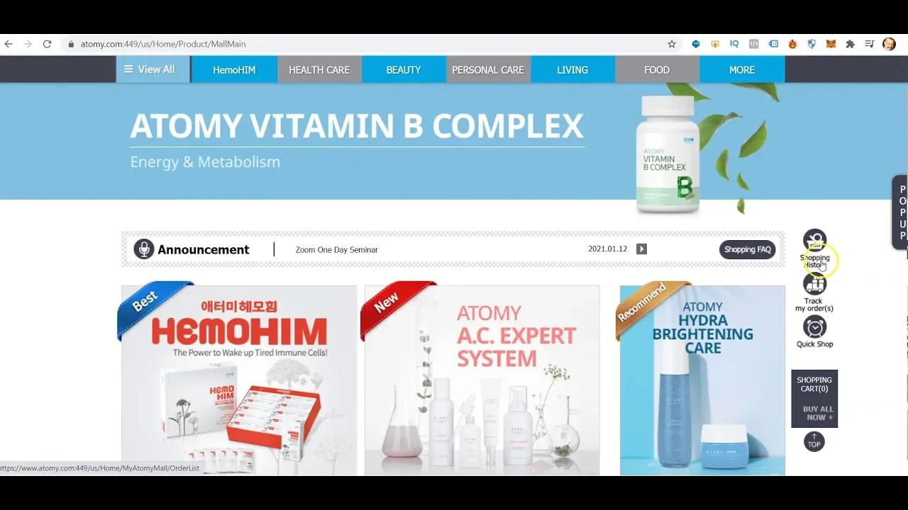 ATOMY EN ESPAÑOL - Conoce tu BackOffice ó Oficina Virtual