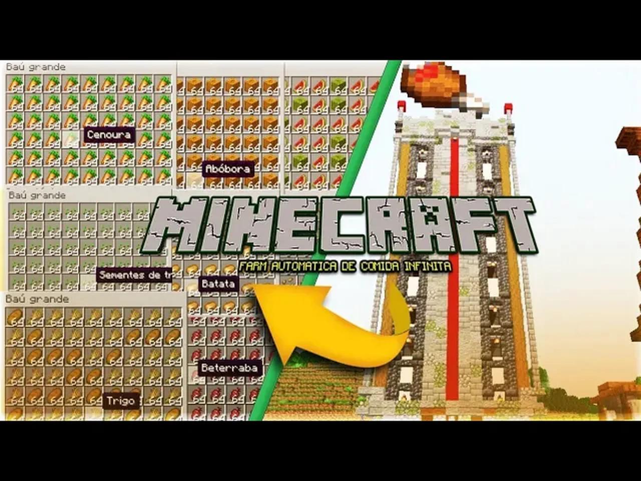 Minecraft: Como fazer a melhor farm de comida do minecraft (Mundinho de ...