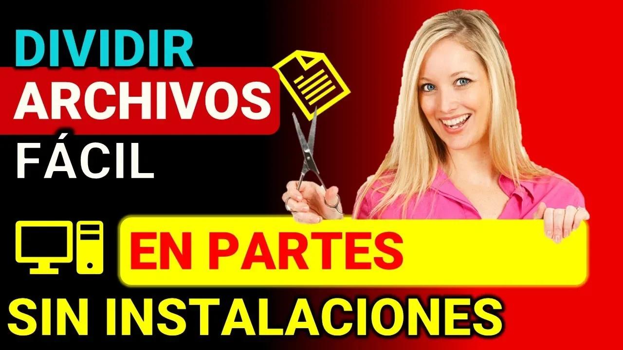El mejor programa para dividir archivos. Gratis para Windows Pc 💻