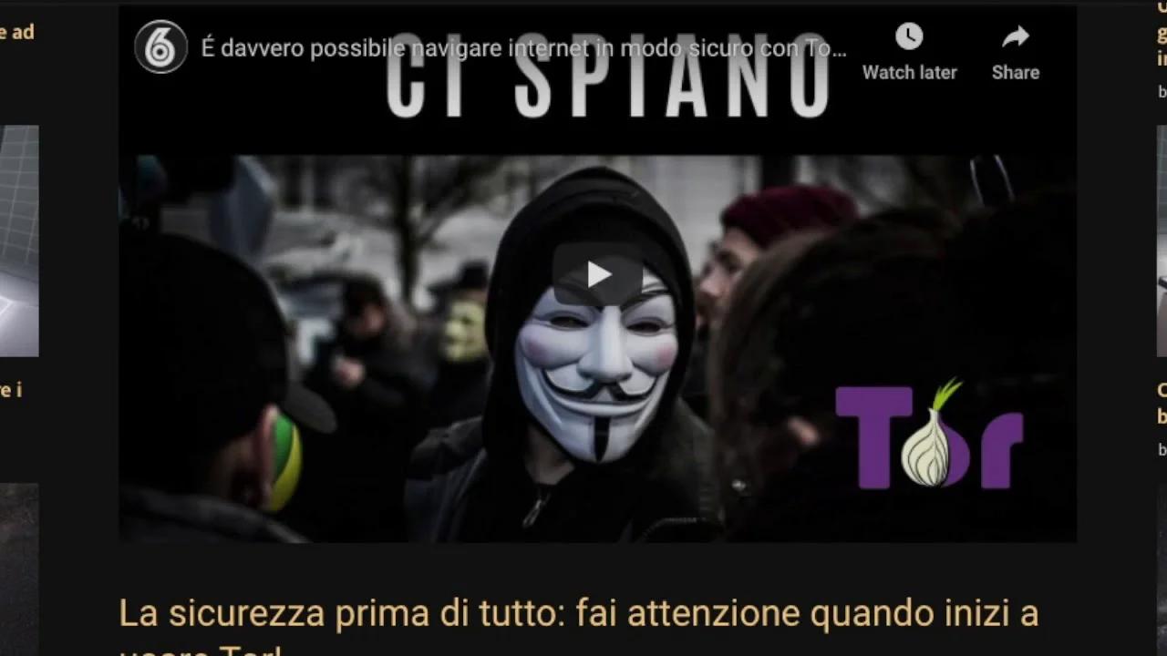Usare TOR per navigare in internet in sicurezza