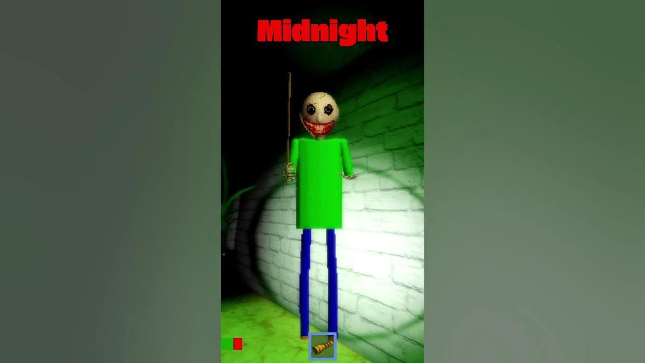 MIDNIGHT IN BALDI'S BASICS #roblox #baldisbasics #horrorshorts