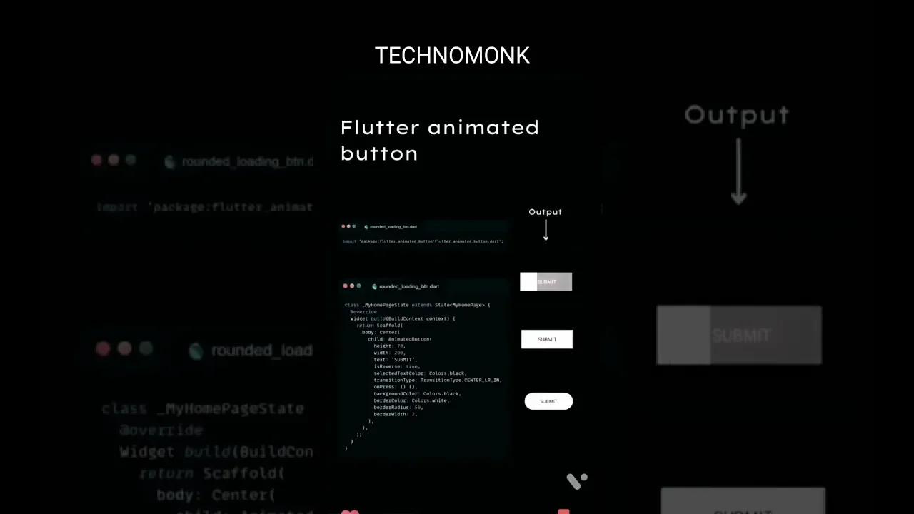 Flutter create animated button #flutter #shorts #shortsvideo # ...