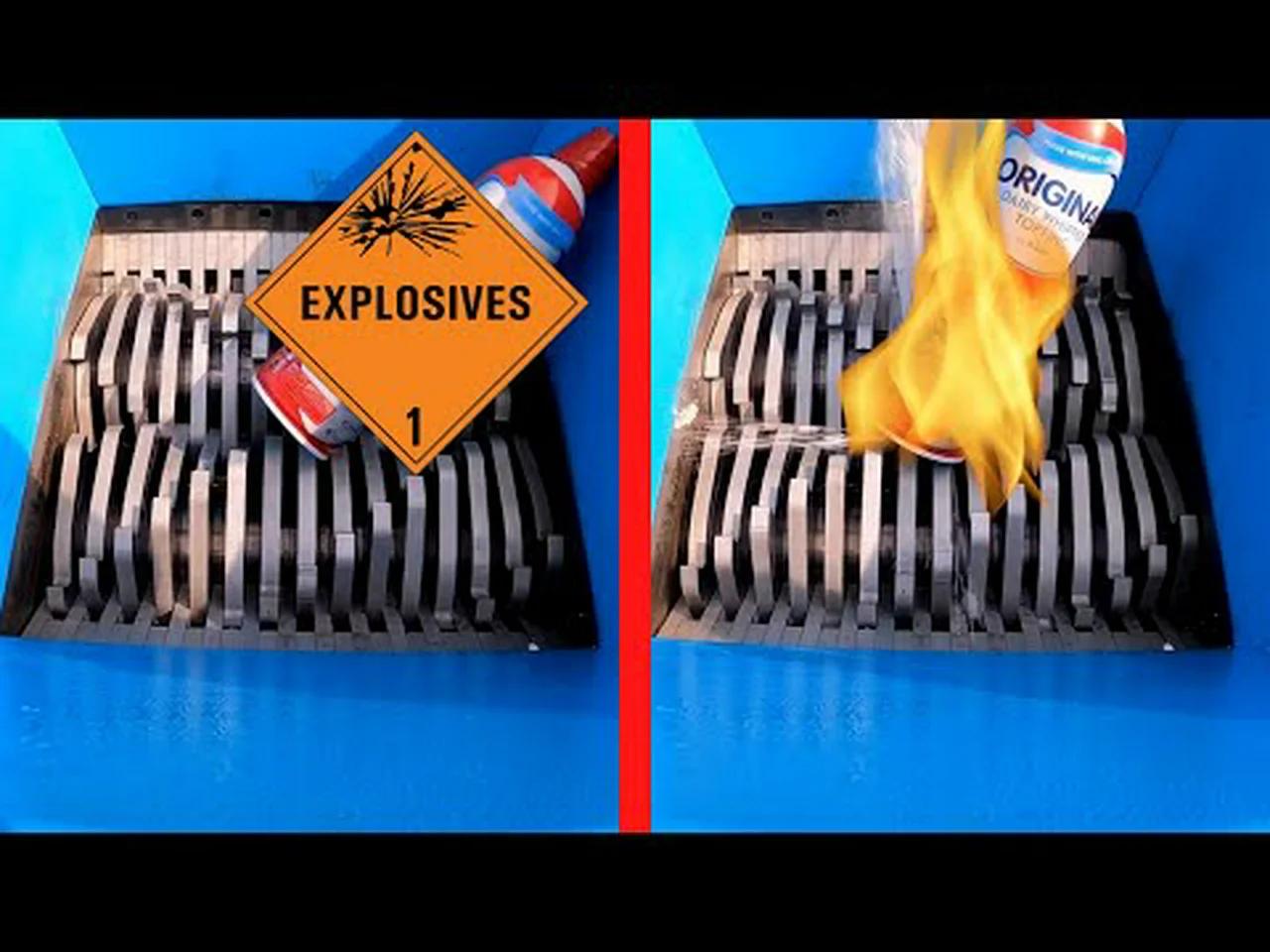 Shredder Vs Explosive - Best Shredding Machine Experiment