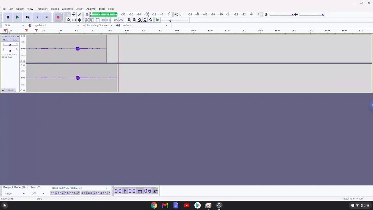 How to install Audacity 2.4.2 on a Chromebook