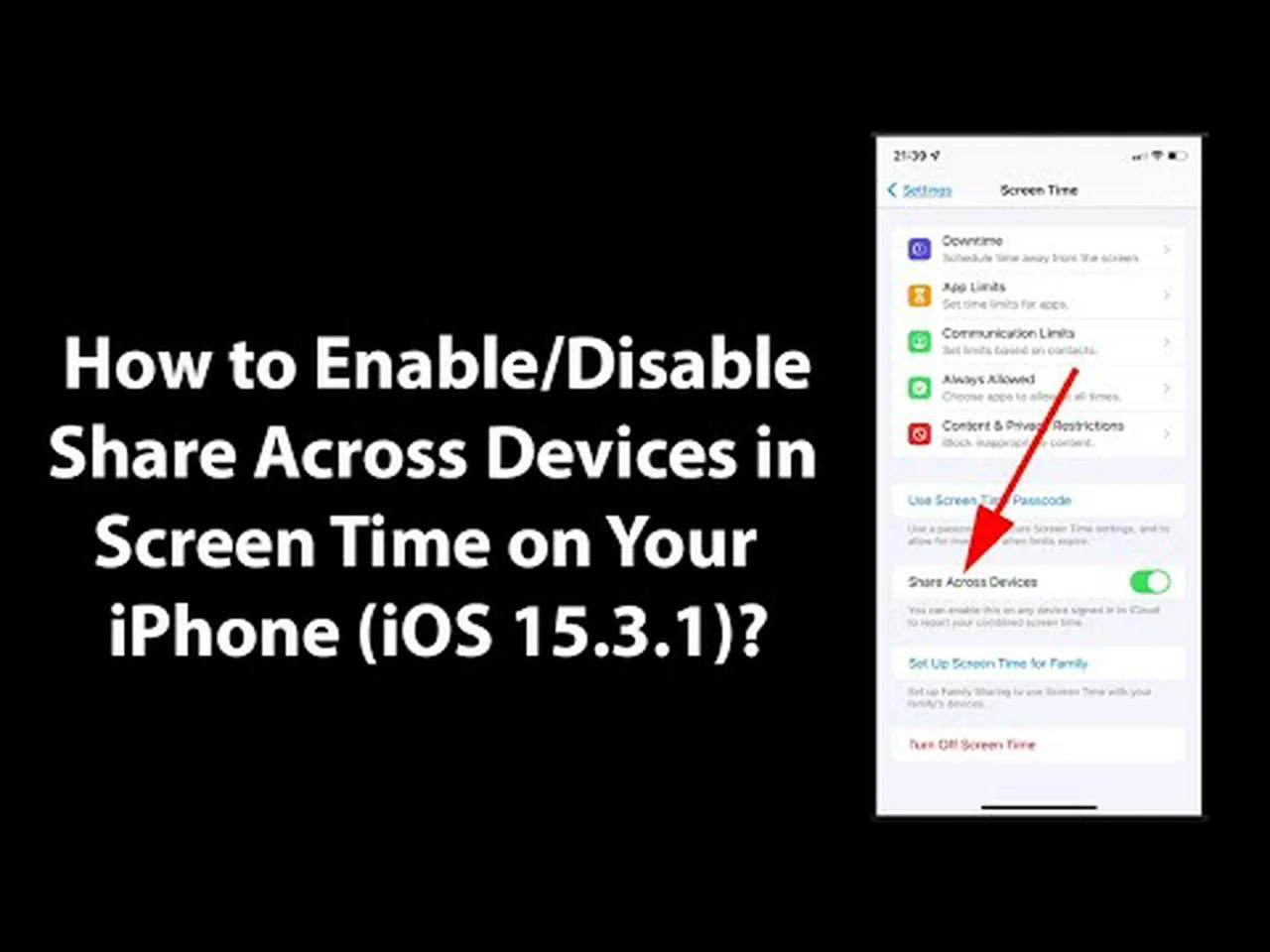 How to Enable/Disable Share Across Devices in Screen Time on Your ...