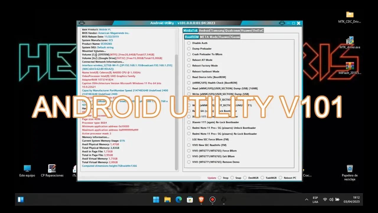 ANDROID UTILITY V101 FREE MTK NUEVA VERSIÓN