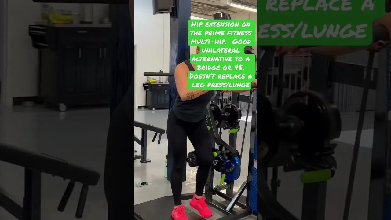 Hip extension on the multi-hip is a great unilateral alternative to a ...