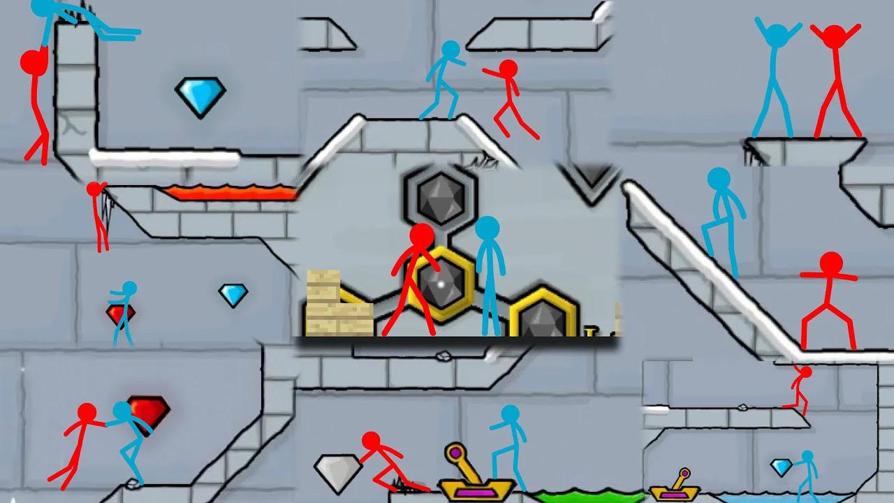Watergirl and Fireboy - All Ice Temple - Stickman Animation