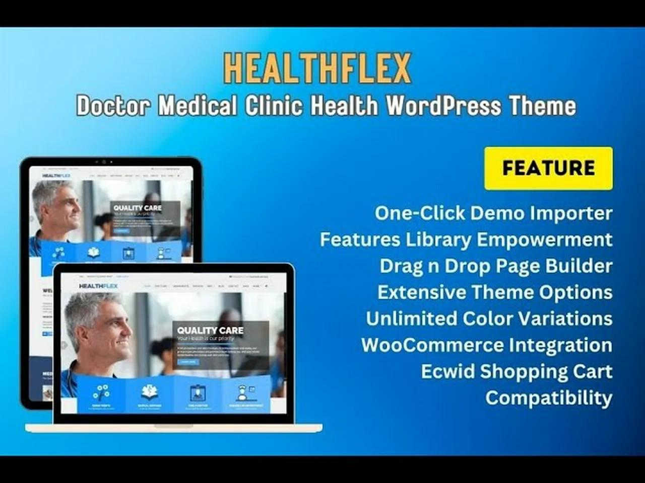 HEALTHFLEX - Doctor Medical Clinic Health WordPress Theme