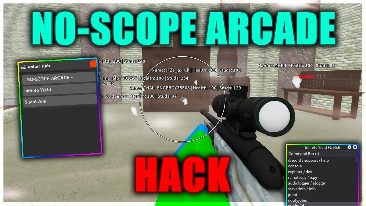 ROBLOX No-Scope Arcade HACK SCRIPT GUI 🔥 SILENT AIM, KILL ALL, ESP ... ROBLOX No-Scope Arcade HACK SCRIPT GUI 🔥 SILENT AIM, KILL ALL, ESP ...