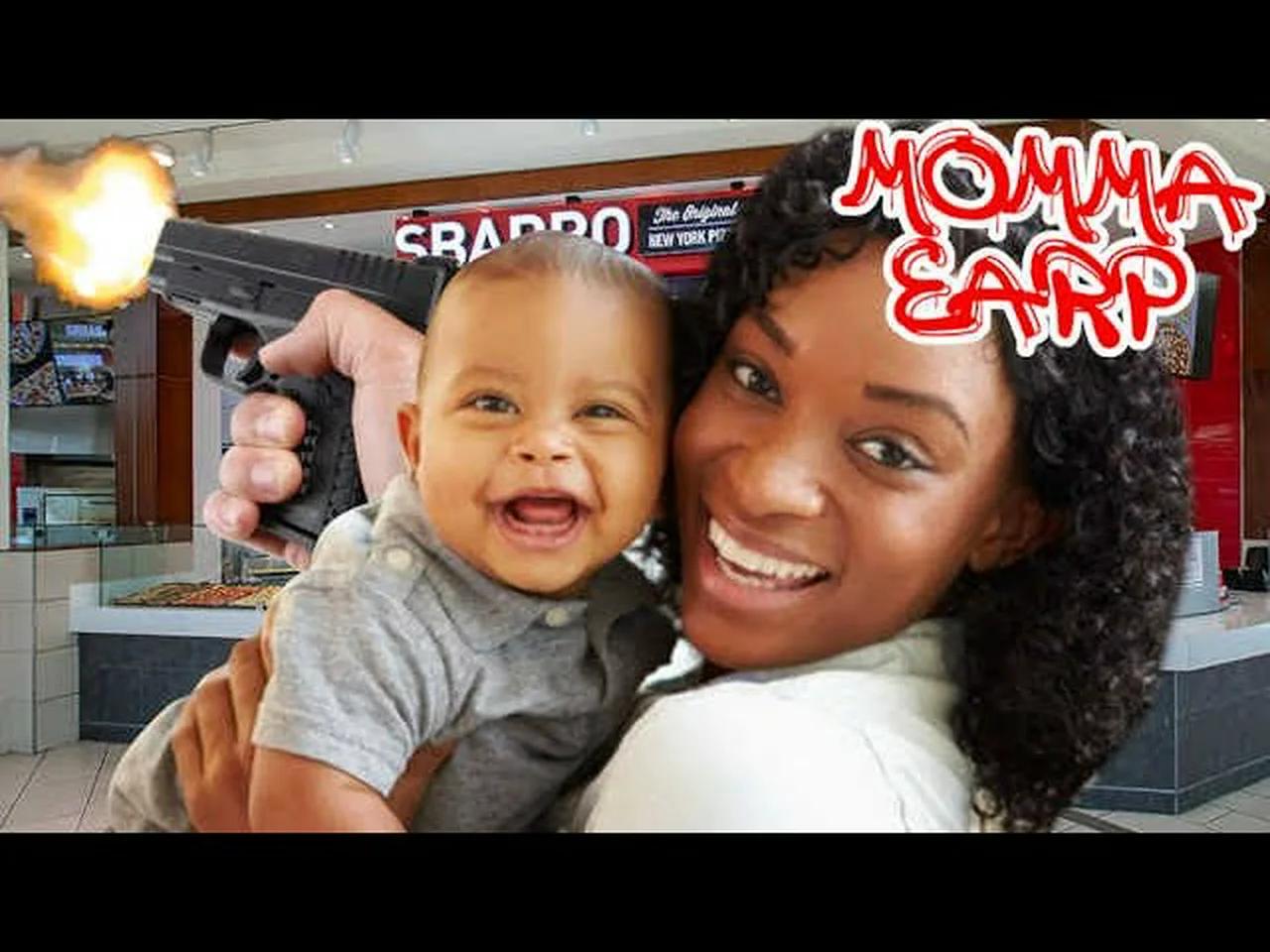 Mom Holding an Infant Fires Gun Into a Group of Kids Fighting in a Mall