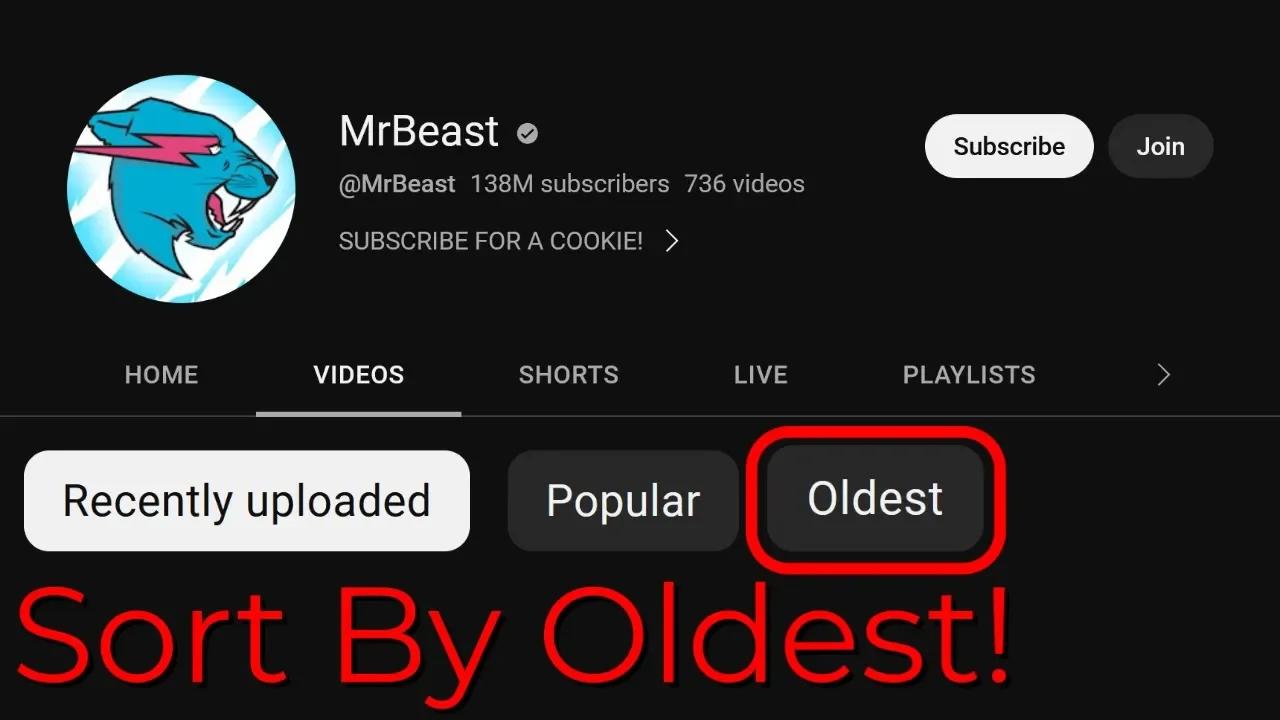 How to sort by oldest on YouTube again!