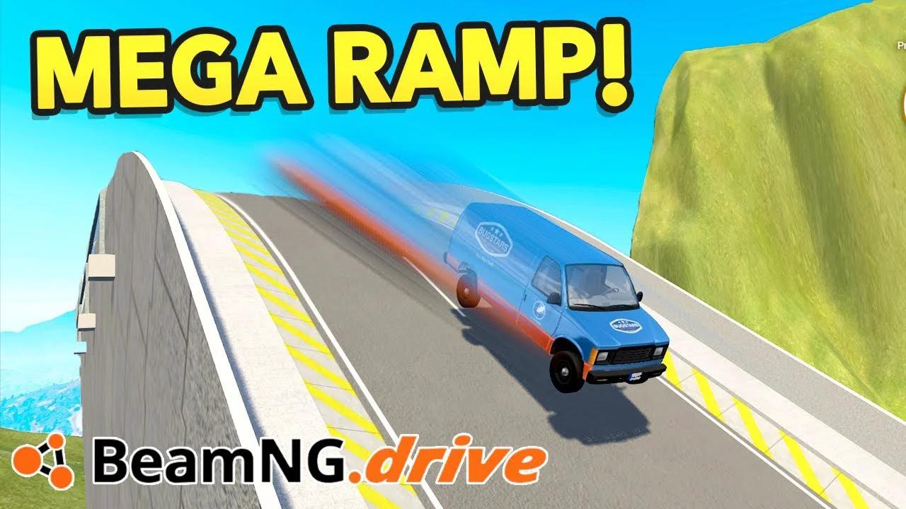 beamng drive mega ramp