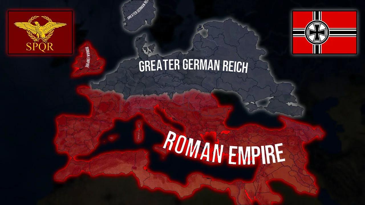 Greater German Reich Vs Roman Empire (Holy Romanized) - Hoi4 Timelapse