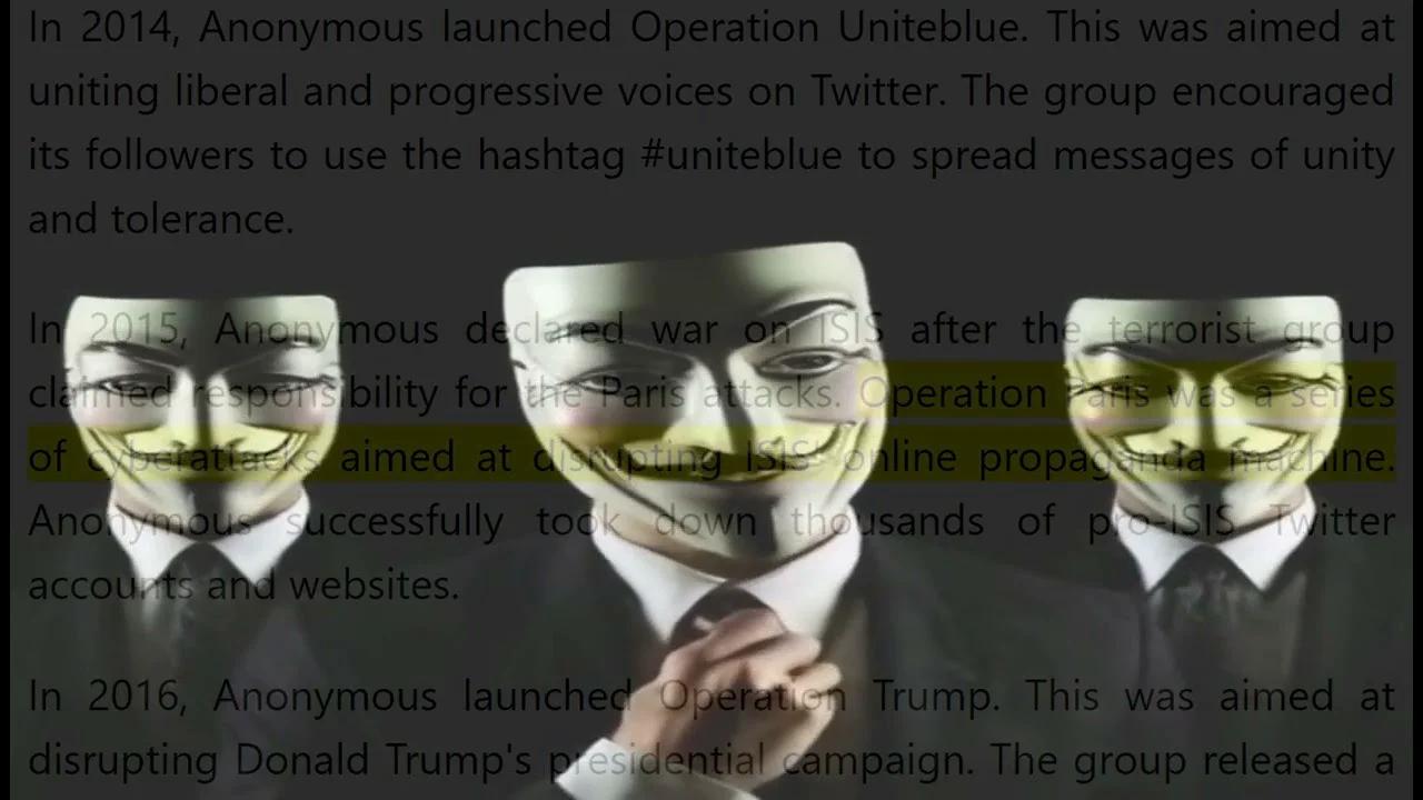 A Brief Chronological History Lesson On: Anon Ops