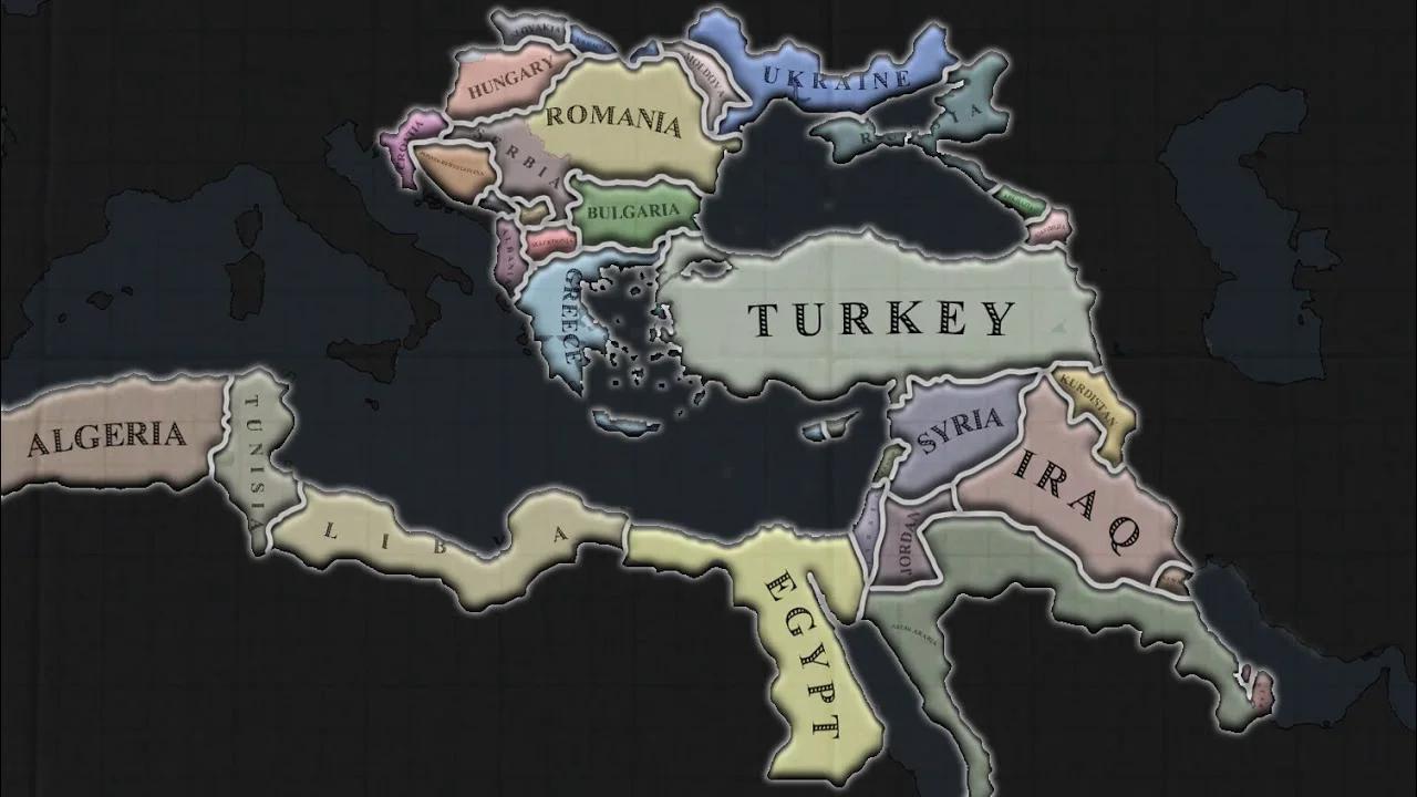 Ottoman Empire Modern Day Battle Royale - Hoi4 Timelapse