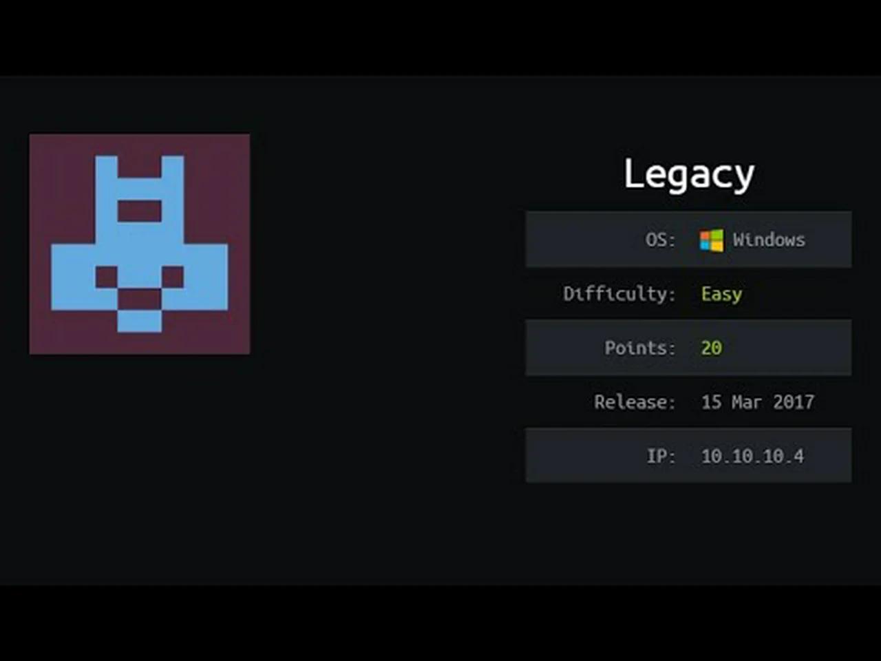 Hackthebox Legacy Walkthrough