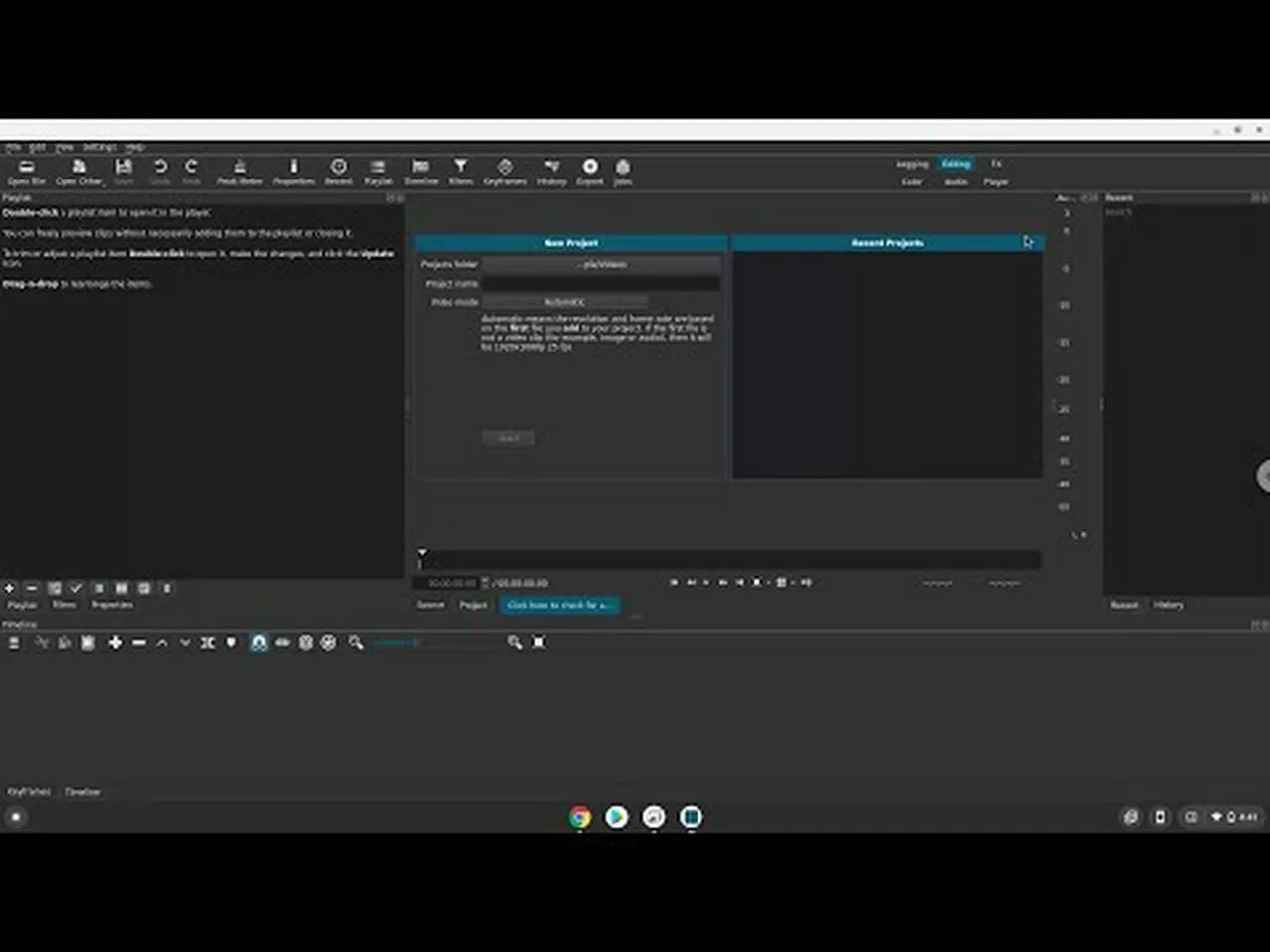 How to install Shotcut video editor on a Chromebook