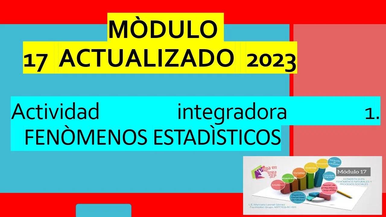 MODULO 17 SEMANA 1 ACTIVIDAD INTEGRADORA 1