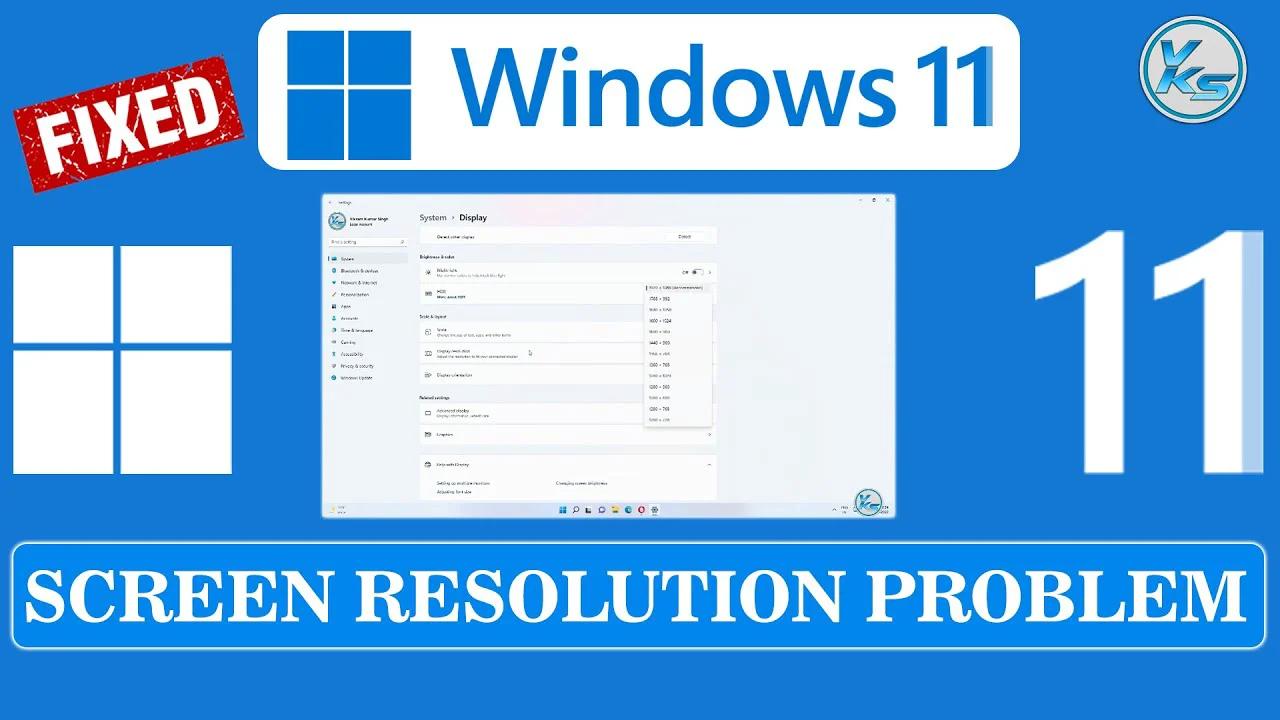 How To Fix Display Resolution Problem Windows 11 Easy Method