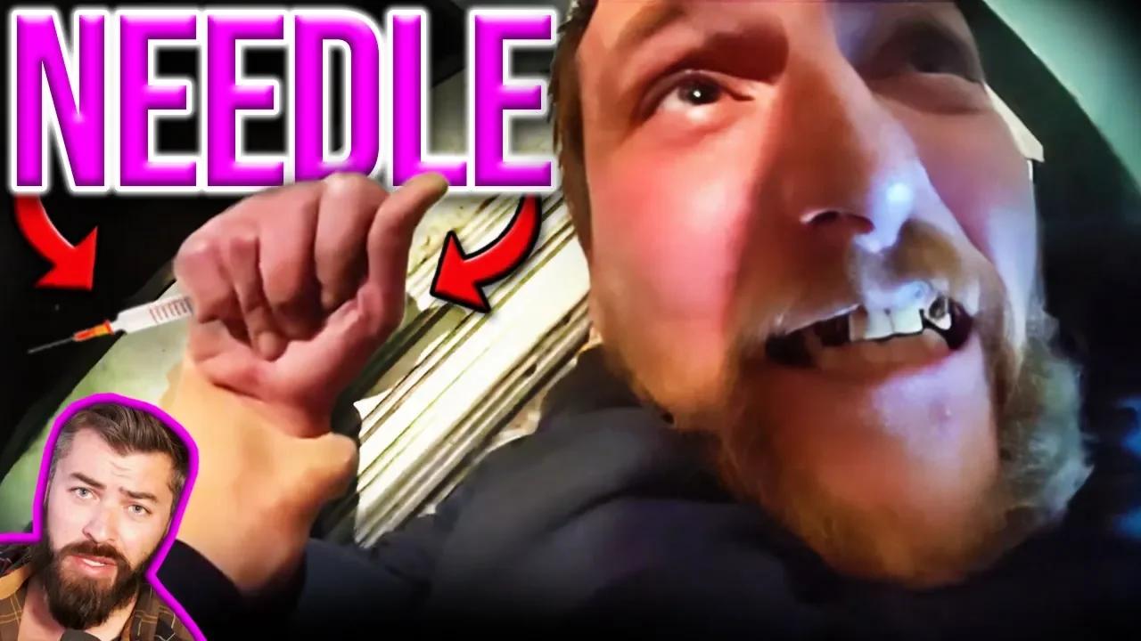 Meth Zombie Attacks Cop With DIRTY NEEDLE!