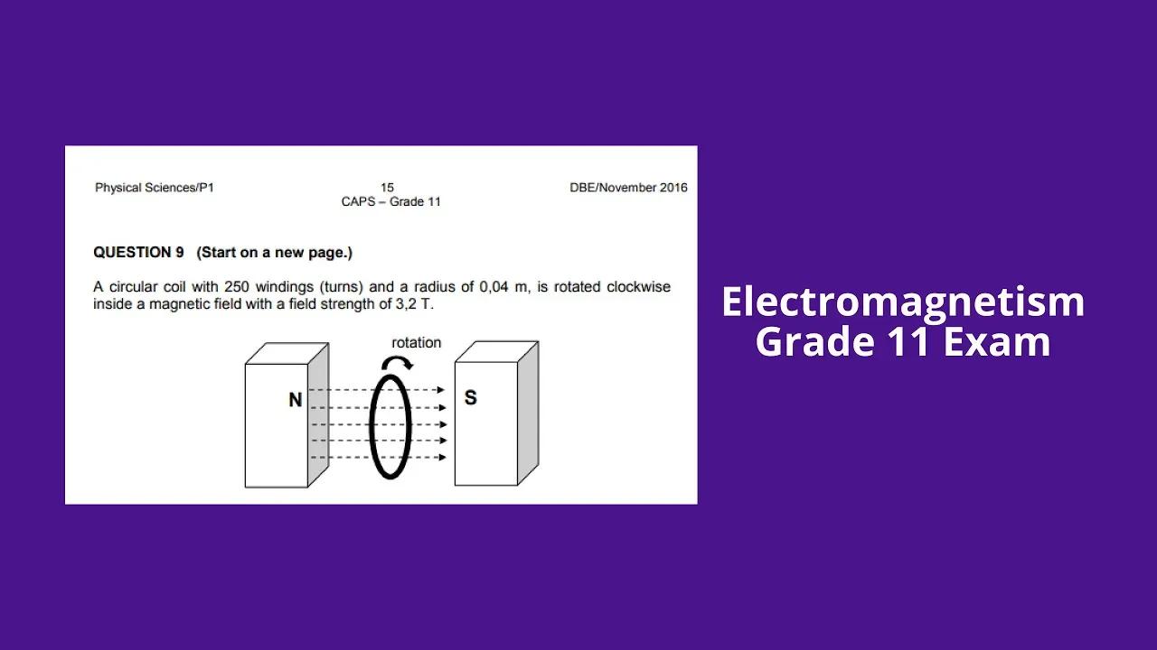 Electromagnetism Grade 11 Physical Science P1 2016 Past Paper